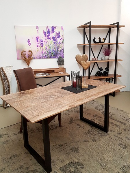 Esstisch Küchen Tisch Esszimmer Tisch Liverpool 120x80 160x90 u. 200x100 cm Mangoholz massiv ...